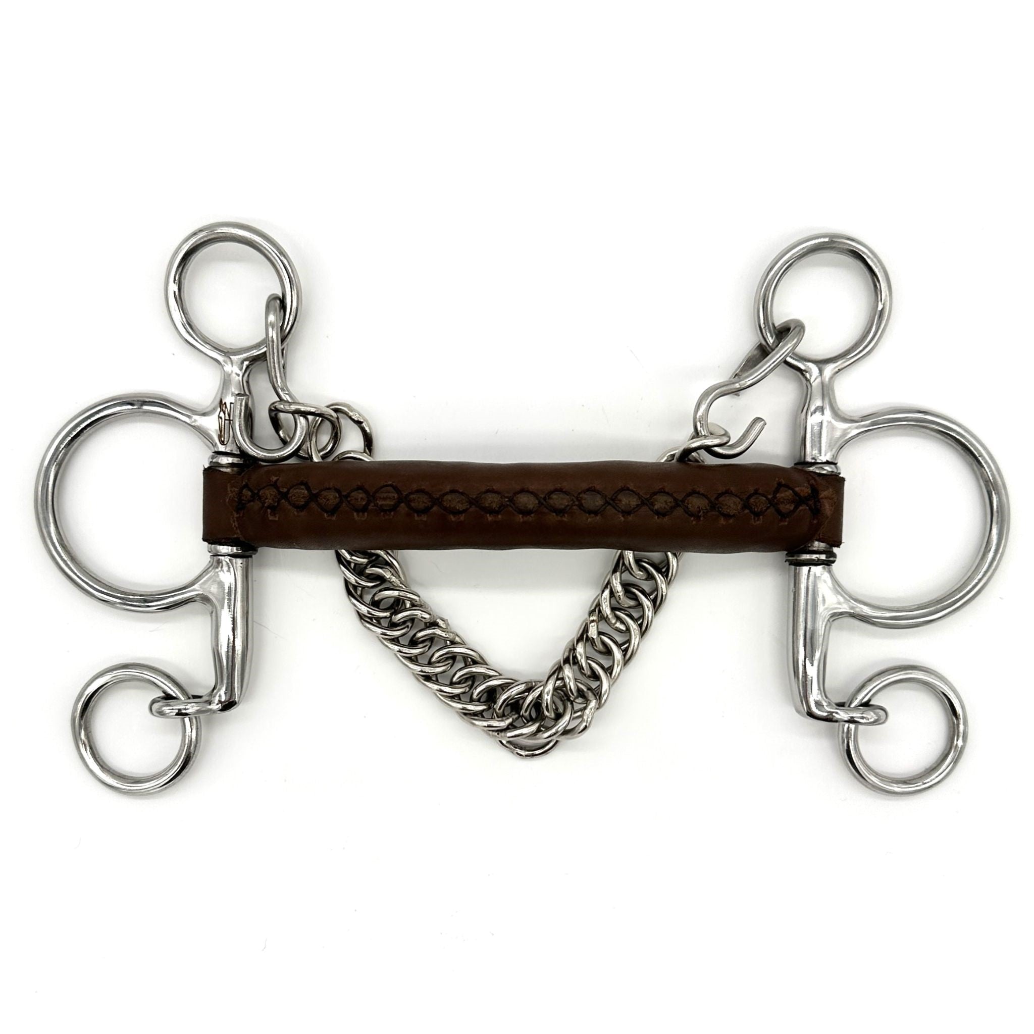 Pelham Bit with Leather Mouthpiece - AJR Sport