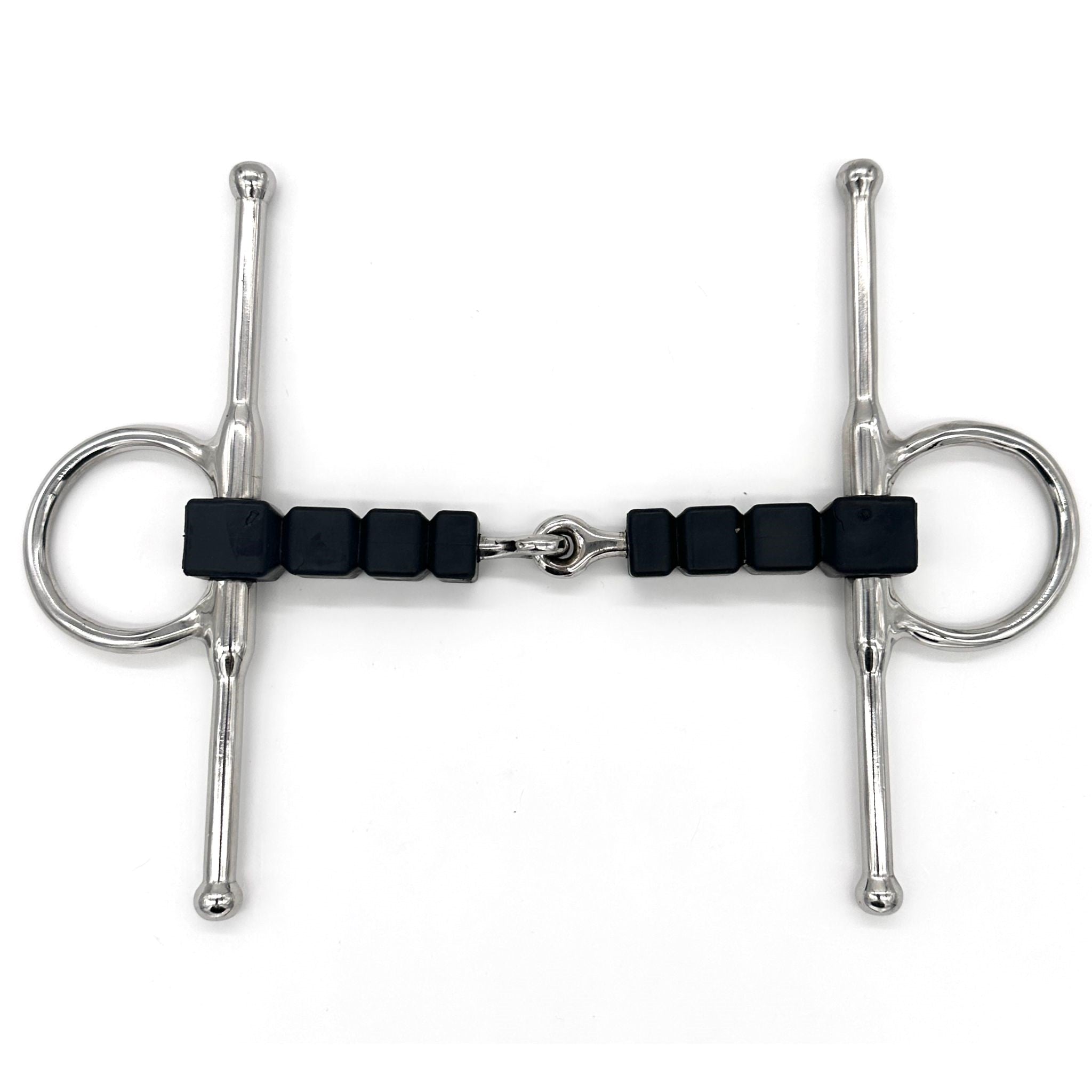 Rubber Blocks Moutpiece Full Cheek Horse Bit - AJR Sport