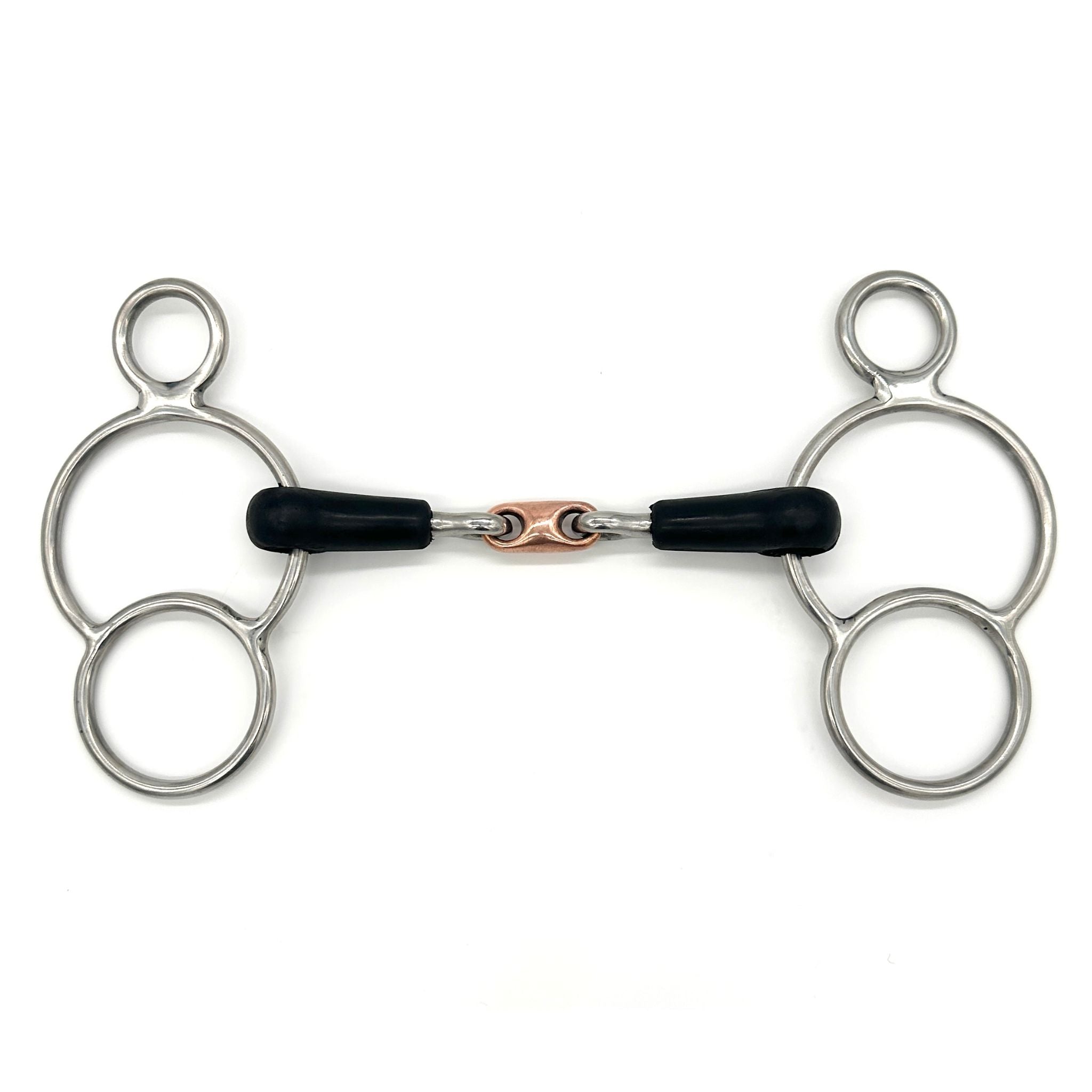 Rubber Copper French Link 2 Ring Bit – AJR Sport